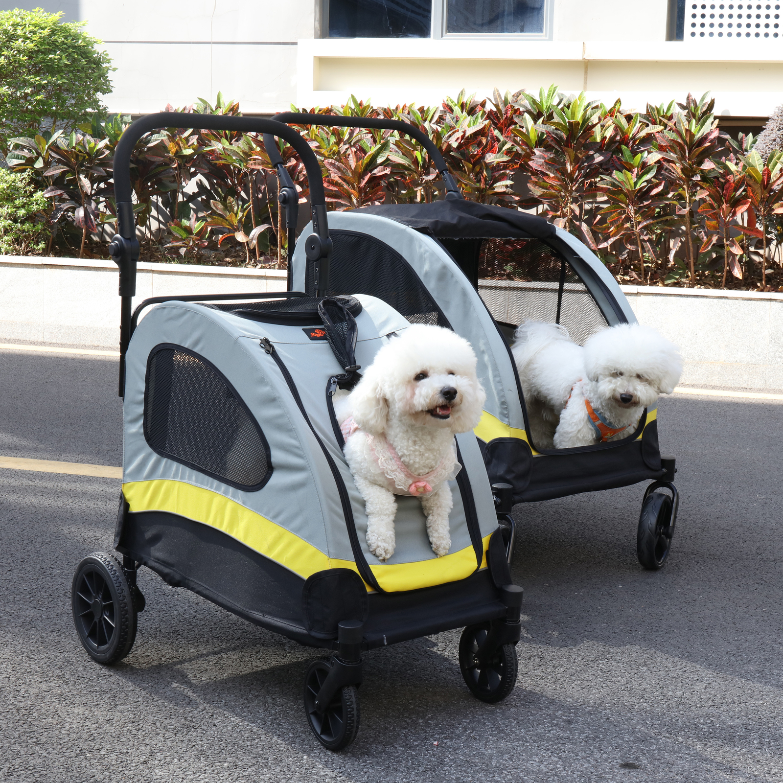 BingoPaw Medium Dog Stroller Buggy Heavy Duty Pet Pram Doggy Pushchair ...