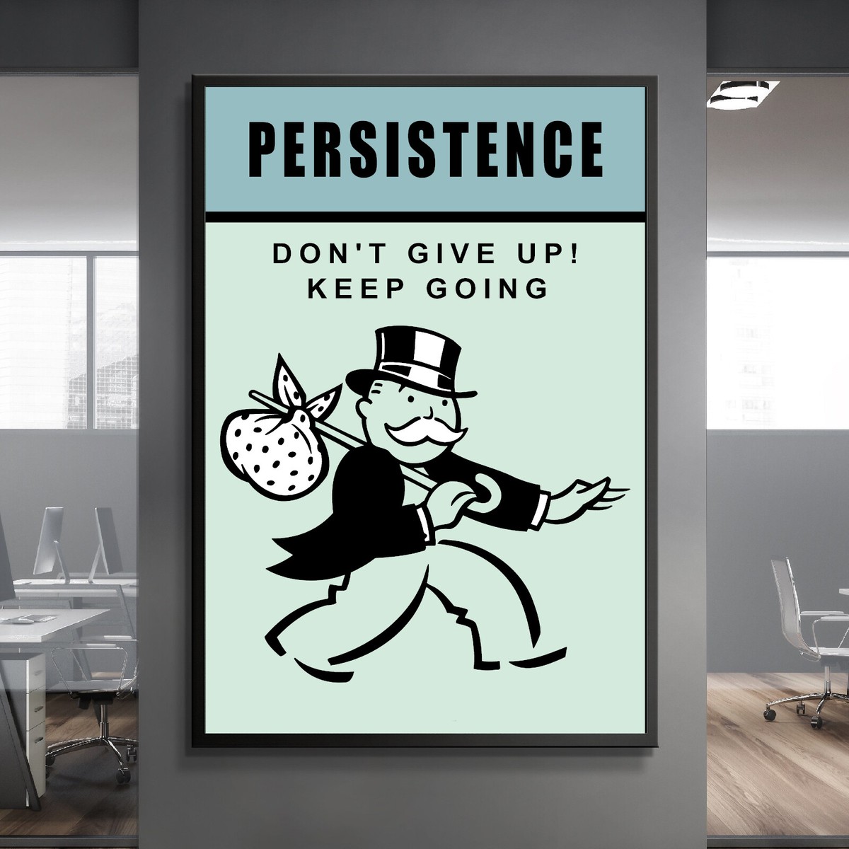 Monopoly Man Quotes MONOPOLY Motivational Quotes Print Wall Art Poster