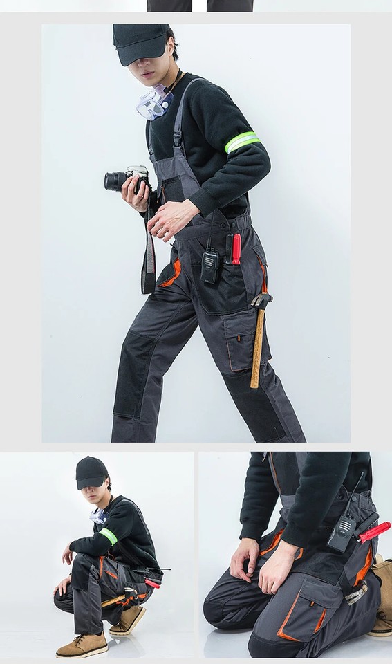 Work Jacket Trousers Pockets Work Tools Overalls Men Workwear Uniform ...