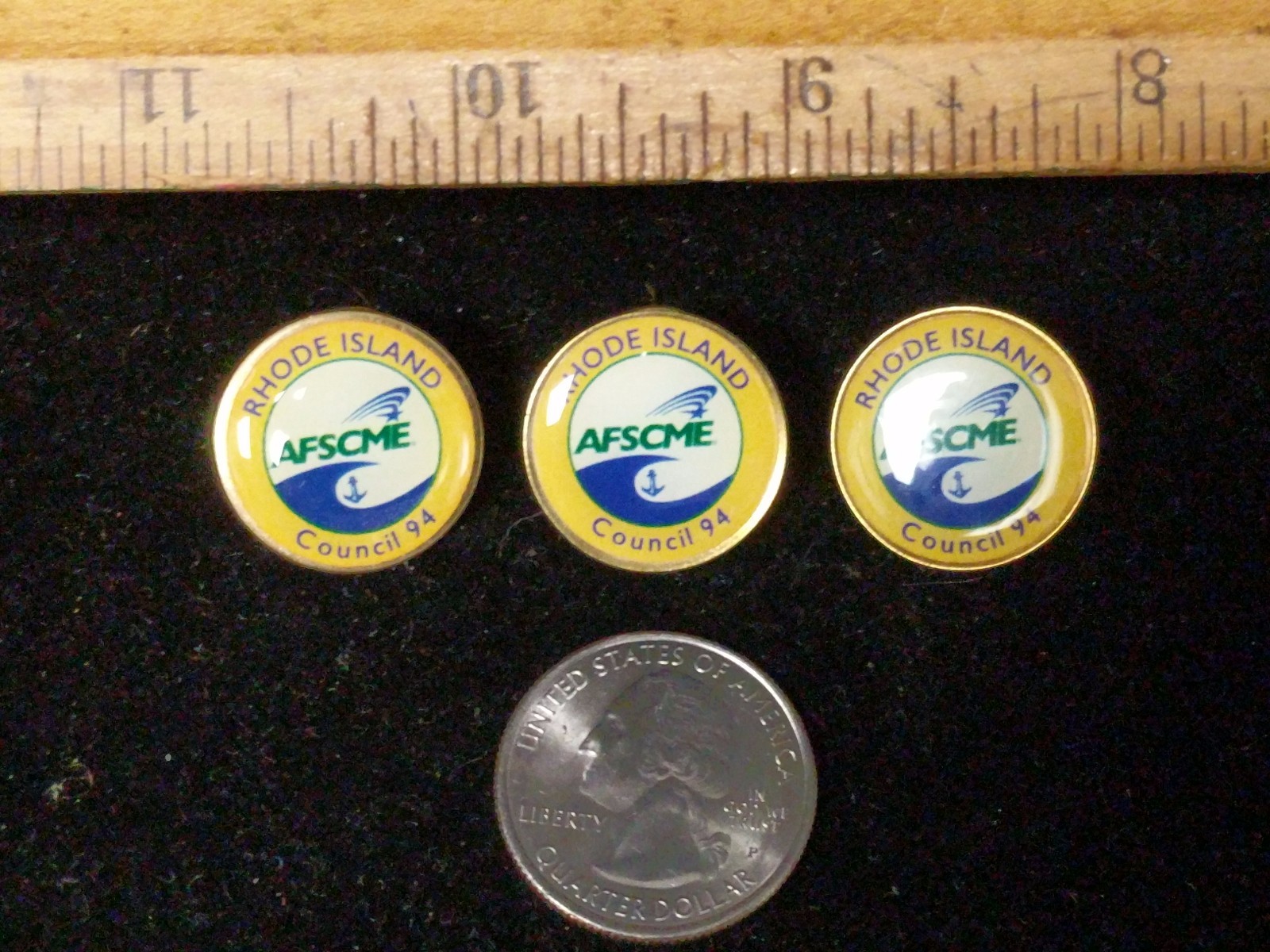 3X piece lot of AFSCME Council 94 pins - Rhode Island, Gold Tone (Lot ...