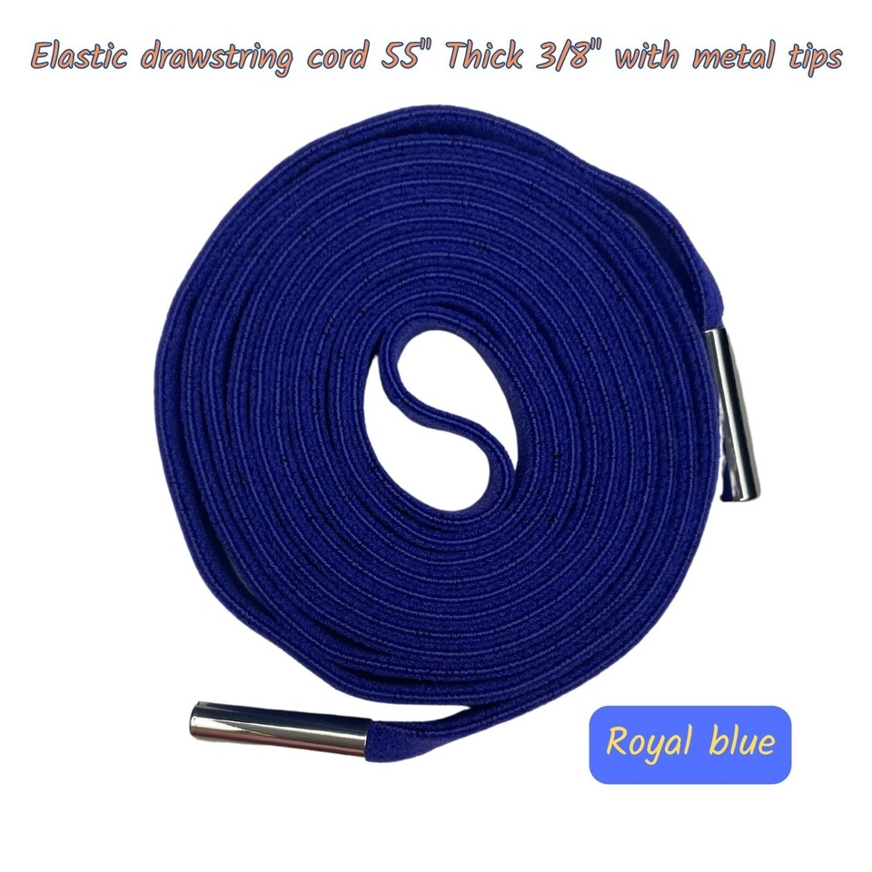 Flat drawstring cord replacement 55" Thick 3/8" with metal tips ...