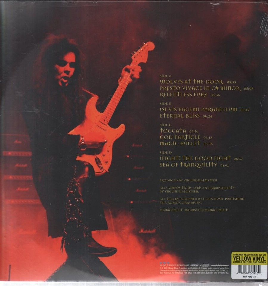 Yngwie Malmsteen Parabellum double LP vinyl USA Music Theories ...