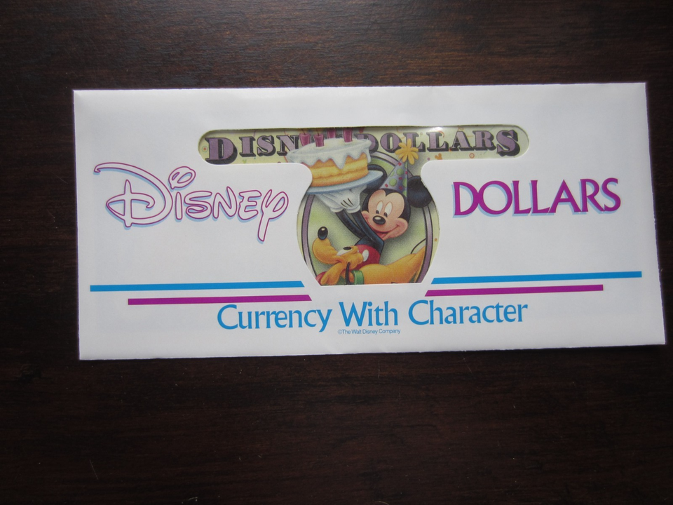 2009 Disney Dollars-One Set of 3; $1-$5-$10, 5 & 6 digits /Envelope T ...