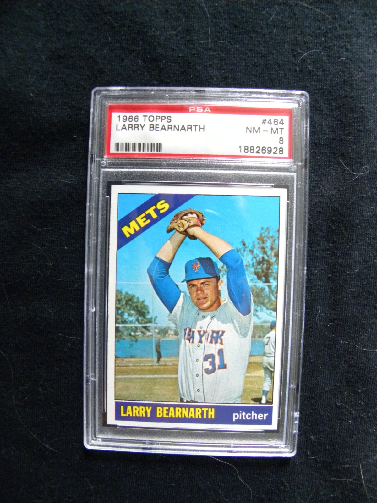 1966 LARRY BEARNARTH TOPPS BASEBALL CARD #464 PSA-8 NM-MINT NY METS | eBay