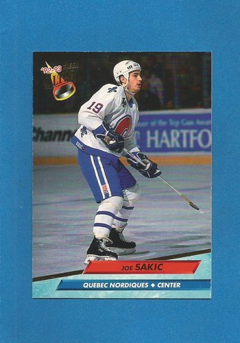 Joe Sakic HOF 1992-93 Fleer Ultra NHL Hockey #179 (MINT) Quebec ...