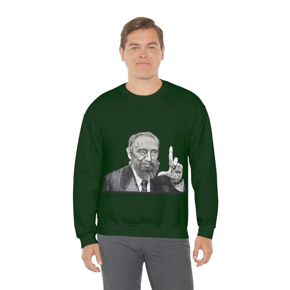 Fidel Castro Black & White Graphic Print Unisex Heavy Blend Crewneck ...