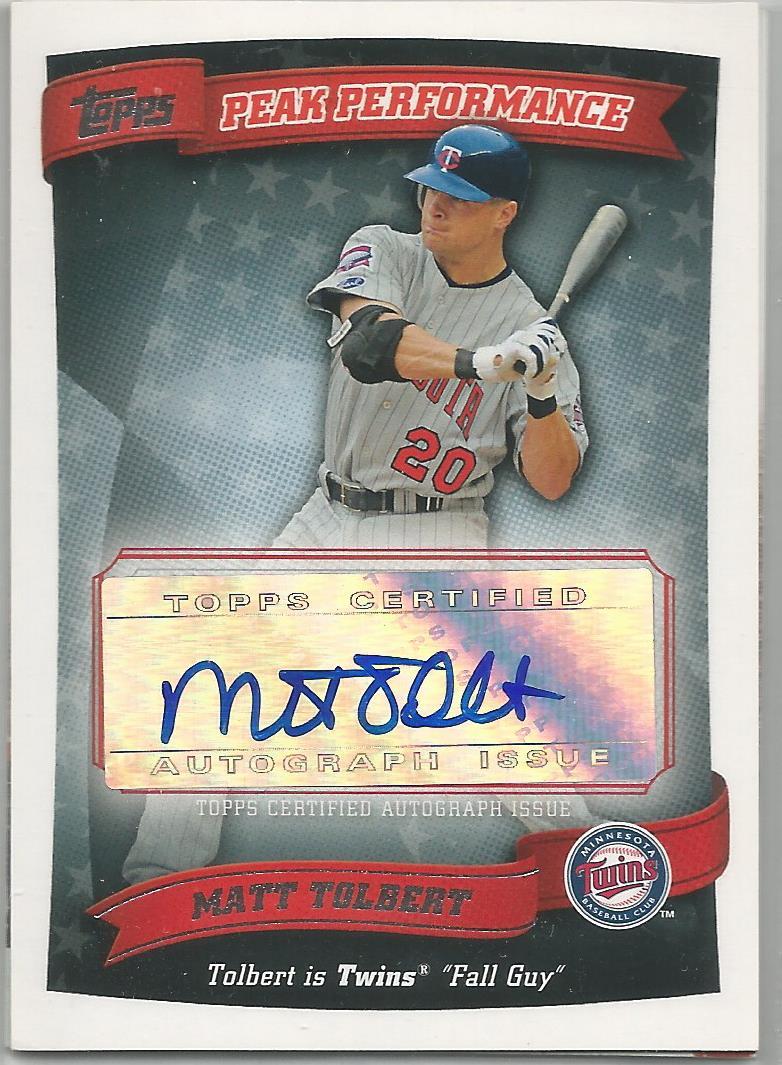 Minnesota Twins MATT TOLBERT autographed 2010 Topps - Certified | eBay