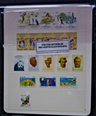 Australian Stamp Yearbook 1983 Collection NO BOOK Just stamps Complete ...