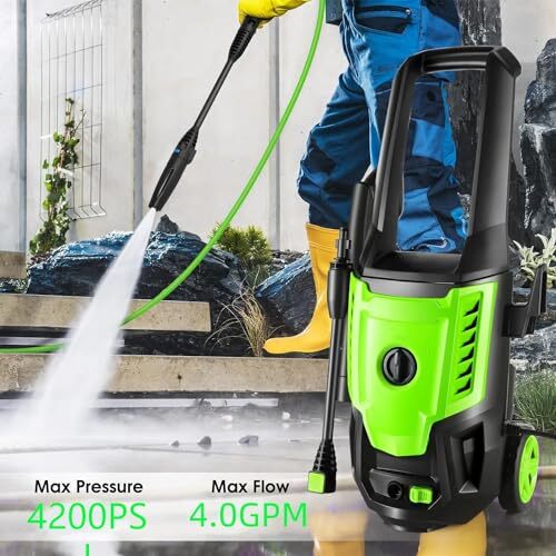 4200PSI Electric Pressure Washer, 2024 Newest 4.0 GPM High Power Washer ...