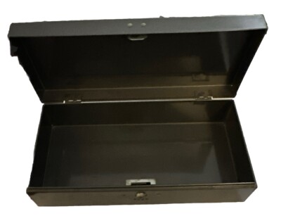 Vintage Metal Lock Box Model 1013 Hammered Gray Finish 12” X 5-1/2” X 3 ...