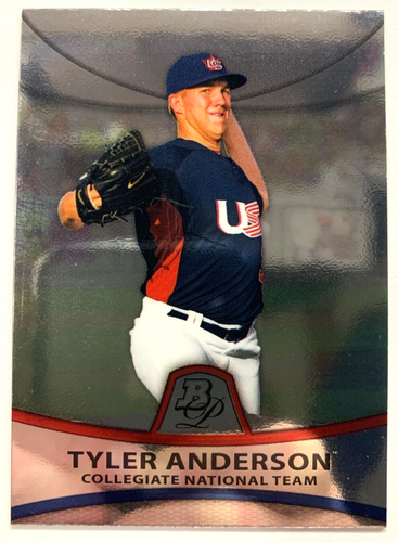 TYLER ANDERSON ROOKIE • 2010 Bowman Platinum #PP29 • SHARP LA ANGELS RC ...