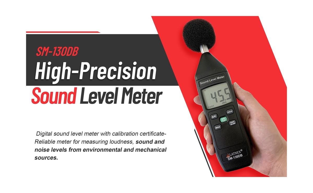 Noise Meter LATNEX SM-130DB Digital Reader And Sound Level Type 2 With ...