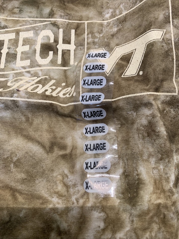 Virginia Tech Hokies Camo SS Tee Hanes Crew Neck T-Shirt XL NEW ...