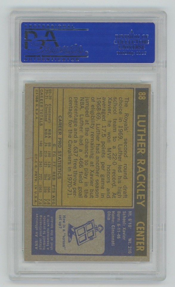 Luther Rackley 1971 Topps Basketball Card #88 • PSA 8 NM-MT (oc) | eBay