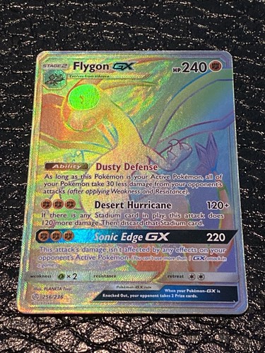 Flygon GX Secret Rare SM - Cosmic Eclipse Pokemon TCG 256/236 LP-MP | eBay