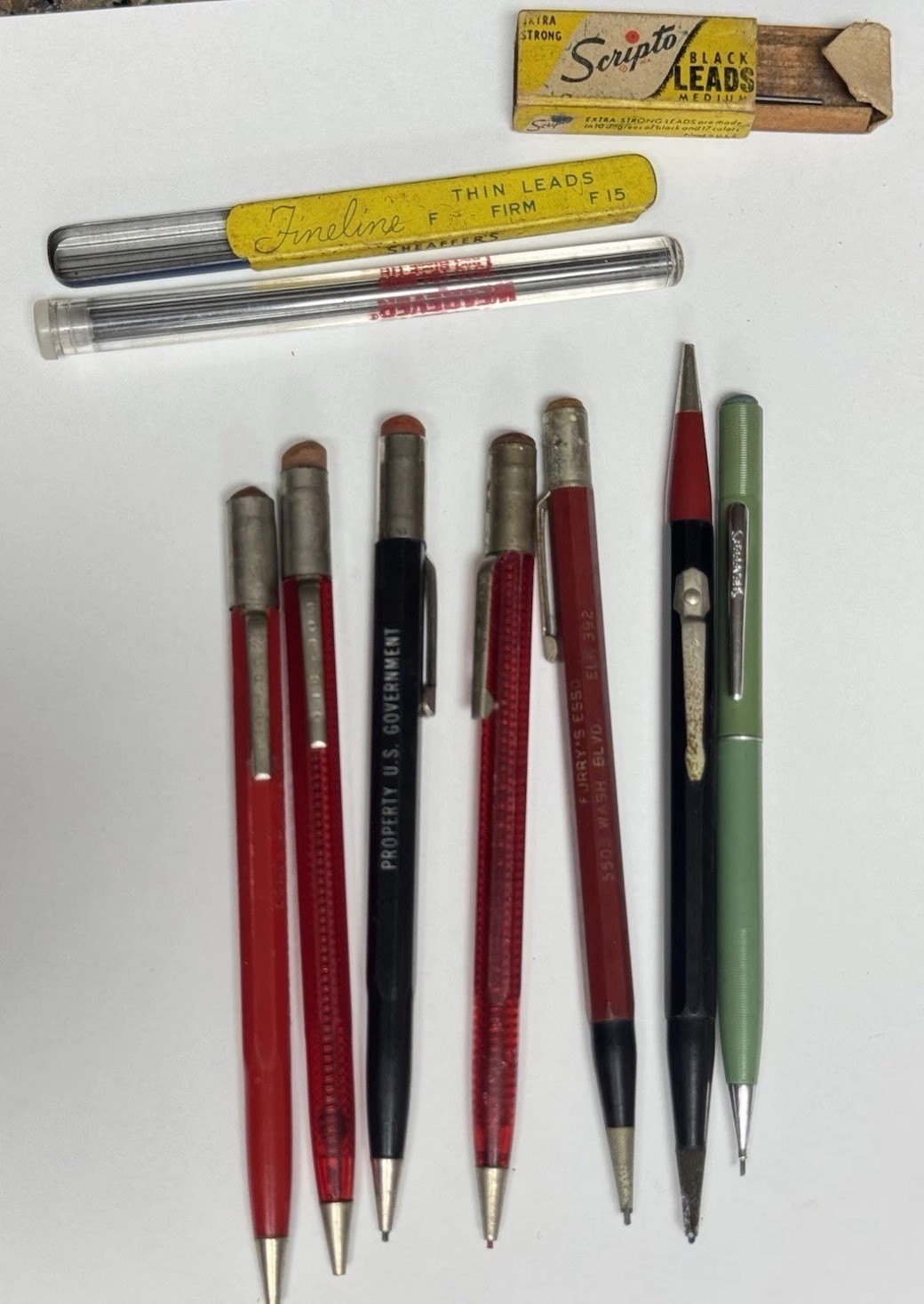 Vintage Scripto Sheaffers Autopoint Mechanical Pencil Lot Tube of ...