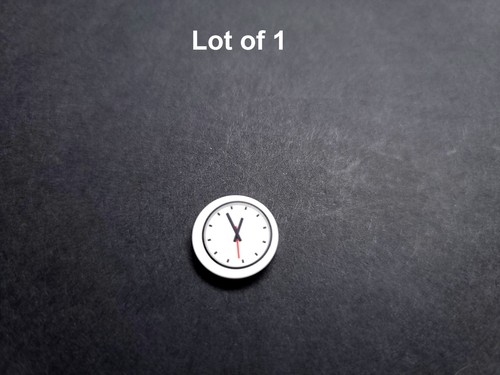 Lego 2x2 Round Tile with Stud Holder Clock with Red and Black Hands Pattern | eBay