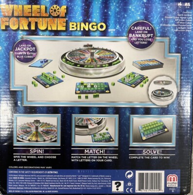 Wheel of Fortune Bingo Spin the Wheel Mattel NEW Sealed Box | eBay