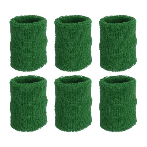 6Pcs 8x10cm Sport Wristbands Cotton Athletic Sweatband Dark Green | eBay