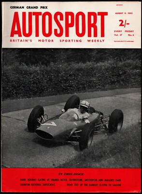 AUGUST 9 1963 AUTOSPORT UK MAGAZINE, GERMAN GRAND PRIX, DAIMLER | eBay