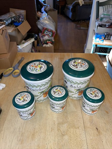 Set of 5 Spigarelli Collezione Frutti DI Bosco Canisters/Jar 2 Sizes-6 ...