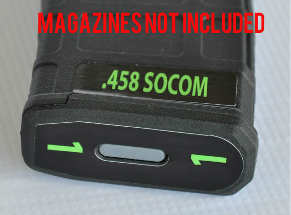 .458 SOCOM MAG STICKERS fits MAGPUL PMAG 30 GEN M3 MAGS LIME NUMBERS 1 ...