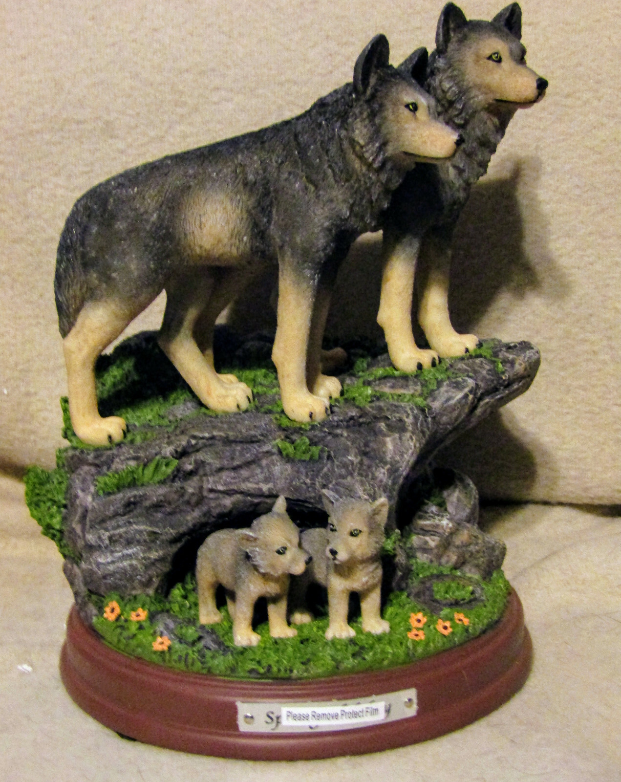 "PROTECTORS OF THE PACK"- "SPRING NOBILITY" 15TH ISSUE WOLF SCULPTURE ...