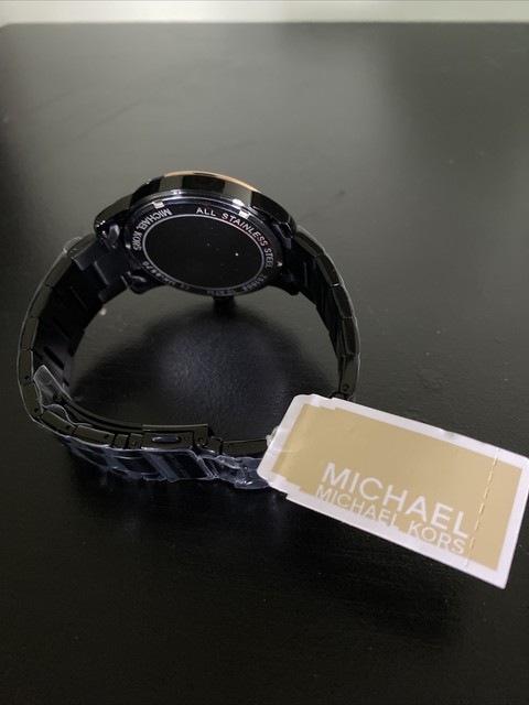 Michael Kors MK8670 Vonn Analog Men's Black Stainless Steel Watch 44mm ...