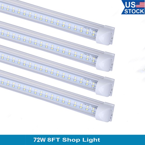 8FT Led Tube Light 8 Foot 72W T8 Integrated 8' Led Shop Light Warehouse ...