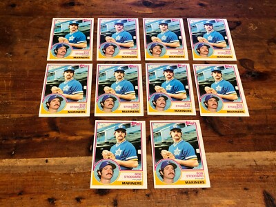 LOT OF 10 1983 TOPPS VINTAGE BASEBALL CARD #195 BOB STODDARD EXMT OR ...