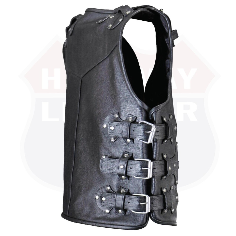 Highway Leather Heavy Metal Rocker Biker Waistcoat Motorcycle Vest SKU ...