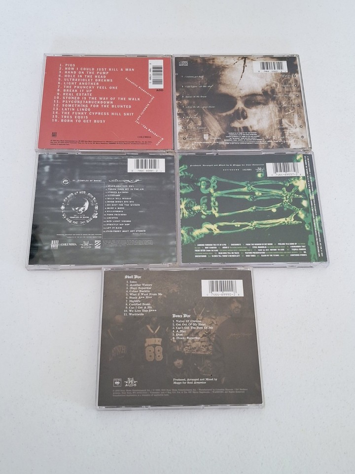 Lot Of 5 Cypress Hill CDs; Skull & Bones, Self Titled, III, IV, Black ...