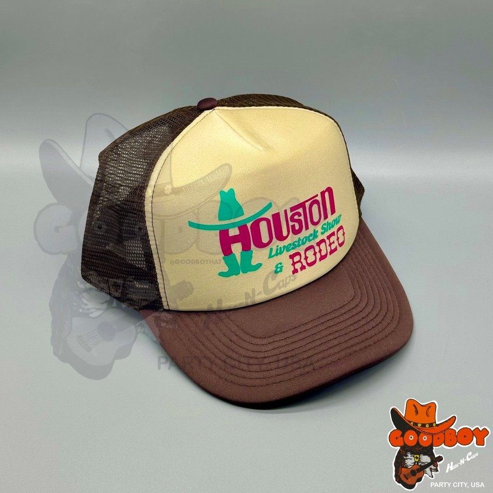 Houston Livestock Show & Rodeo Hat Vintage Mesh Trucker Hat Cap Cowboy ...