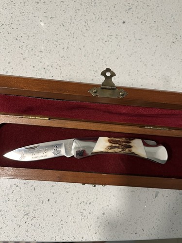 Vintage 🔥🔥🔥 BUCK STAG 500 SITTING BULL CUSTER KNIFE NEVER USED IN BOX ...