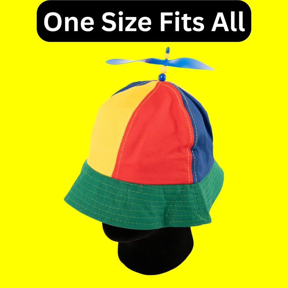 Rainbow Propeller Beanie Spinner Festival Party Cosplay Cap Adult ...