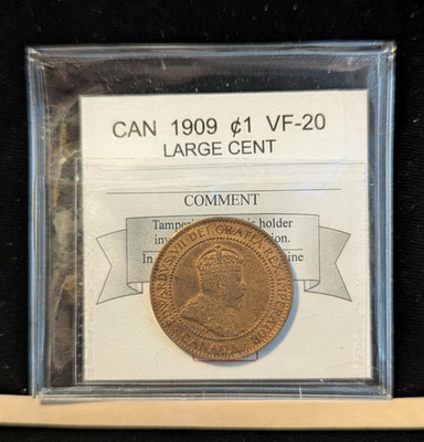 1909 Coin Mart Graded Canadian, Large One Cent, **VF-20** | eBay