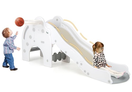 INFANS Toddler Slide, 4 in 1 Indoor Kids Slide Wave Slideway Max Load ...