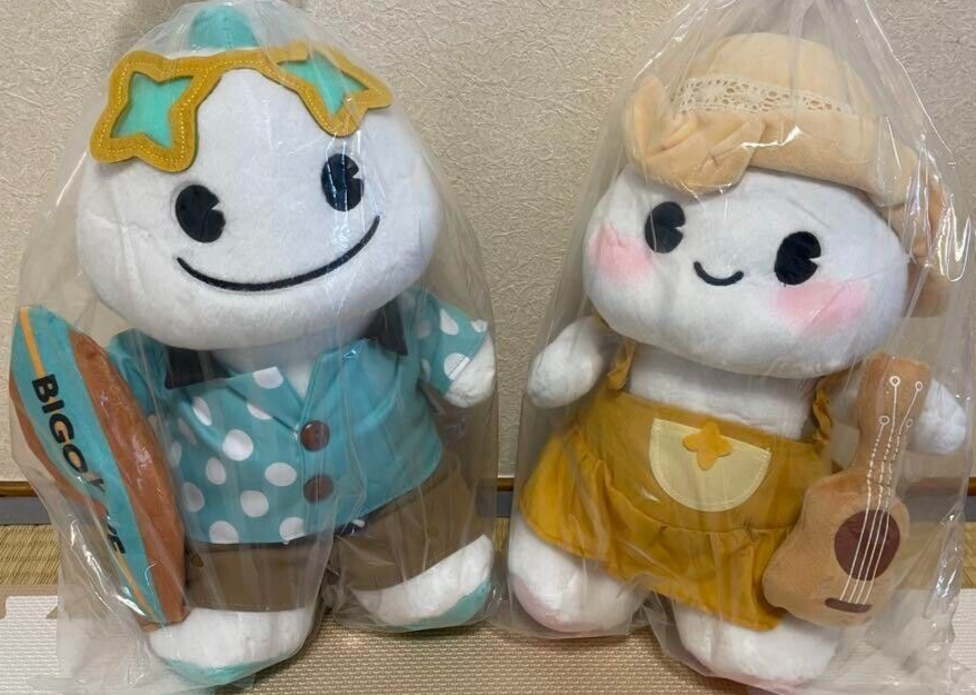 BIGO LIVE Go-chan BI-chan Plush Doll 2 Types Set Ukulele Ver Limited ...
