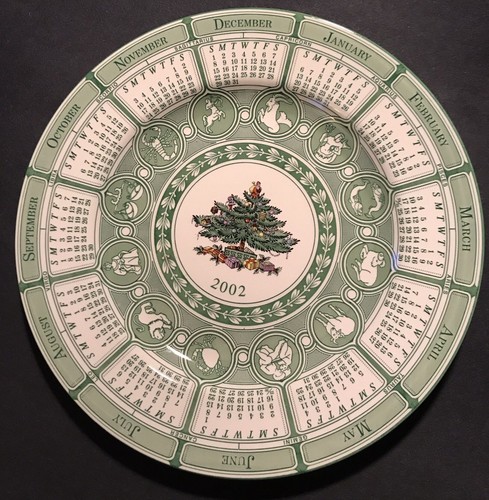 Zodiac Images SPODE Made in England CHRISTMAS TREE 10 1/2" CALENDAR ...