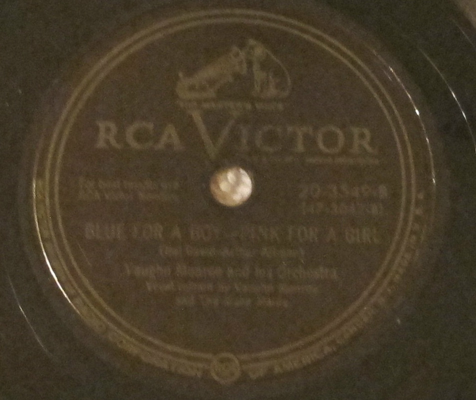 RCA Victor 78 RPM record Vaughn Monroe Vieni Su / Blue For A Boy Pink ...