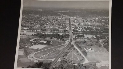 ORIGINAL Aerial Photo by Bob Kadel of Terre Haute IN from the west ...
