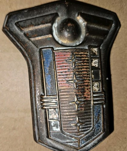 1949 1950 Mercury Hood Grill Ornament Badge Emblem Gold w/ Cloisonné ...