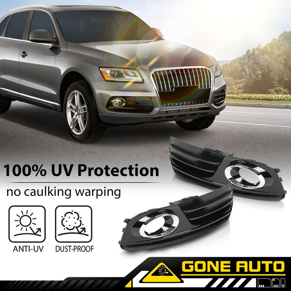 Fit For 2013-2017 Audi Q5 Front Bumper Fog Light Covers Grille Bezel ...