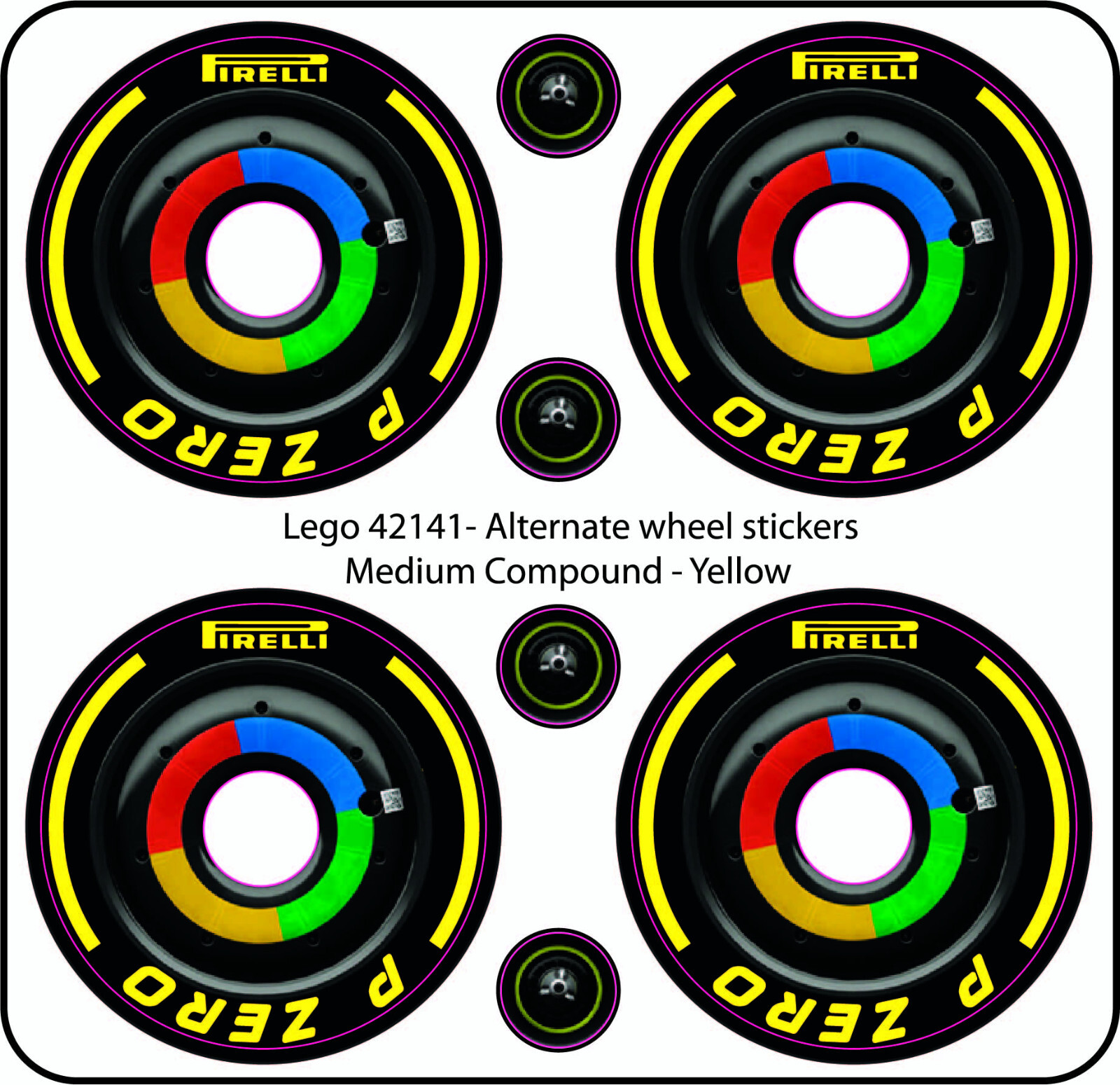Lego mclaren 42141 wheel stickers chrome stickers | eBay UK