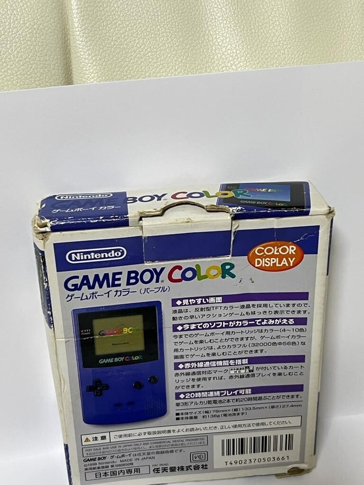 Nintendo Game Boy Color Dark BLUE GBC-001 with Box Tested Working USA ...