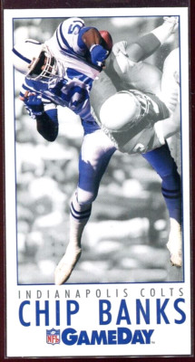 1992 Fleer GameDay Tall Boy Football Chip Banks #10 Indianapolis Colts ...