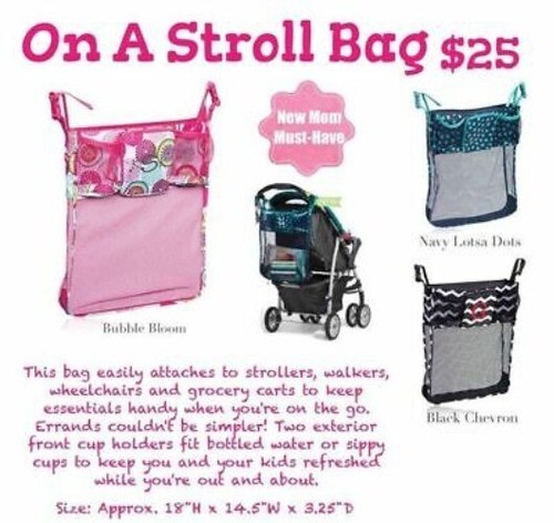 Thirty-One Gifts On A Stroll Bag Black Chevron Organizer Tote | eBay