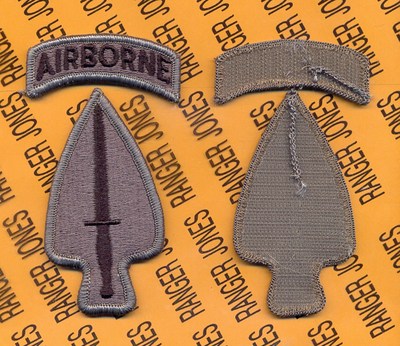 US Army Special Operations Command USASOC Airborne ACU w/Hook patch m/e ...