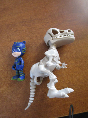 PJ Masks Dino Trouble T-Rex Action Figure 5.5" Dinosaur Skeleton w/ PJ ...