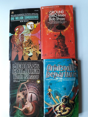 4 paperbacks by Bob Shaw...Ground Zero Man, Medusa's Children ...